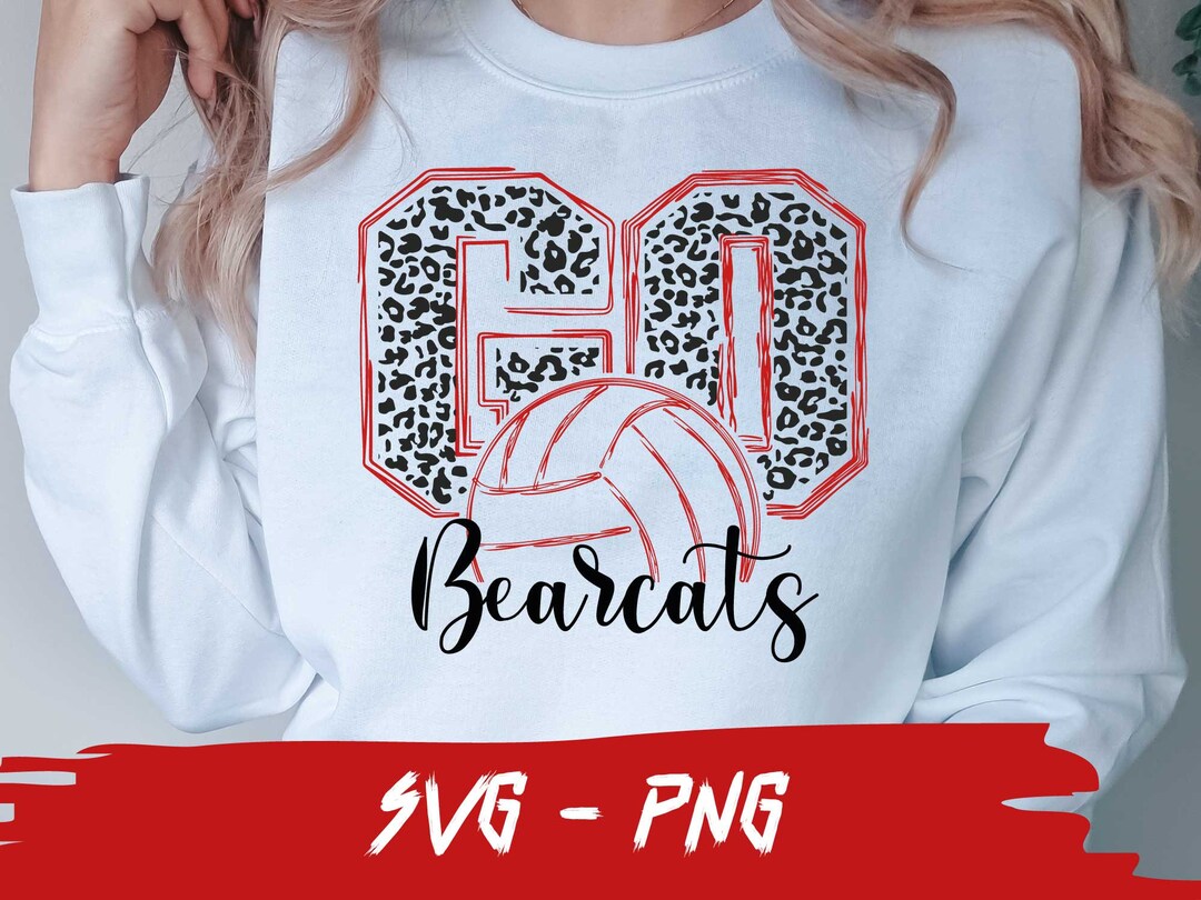 Go Bearcats Volleyball Bearcats Volleyball Leopard Shirt Go - Etsy