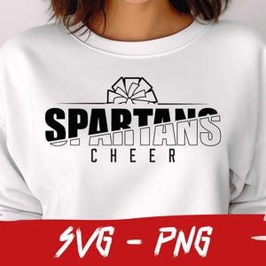 Spartans Cheer Bundle, 6x SVG and 6x PNG, School Team Design, Mascot ...