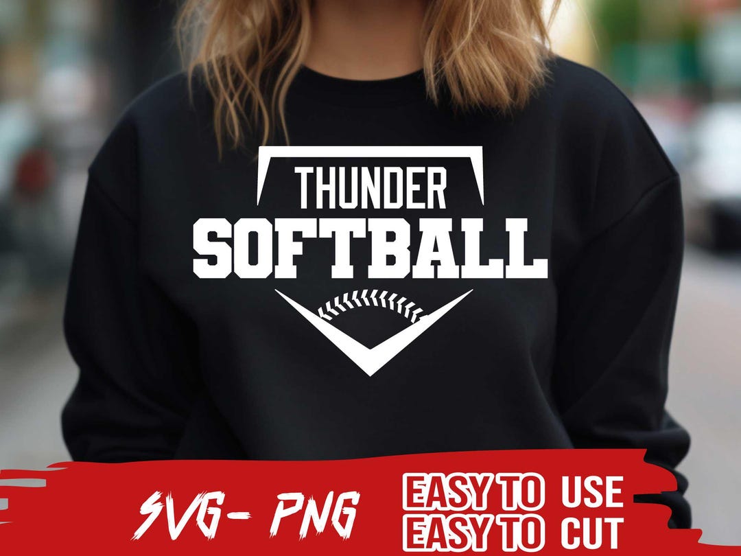 Thunder Softball Team, SVG and PNG File, Thunder Girl Team, Mascot Png ...