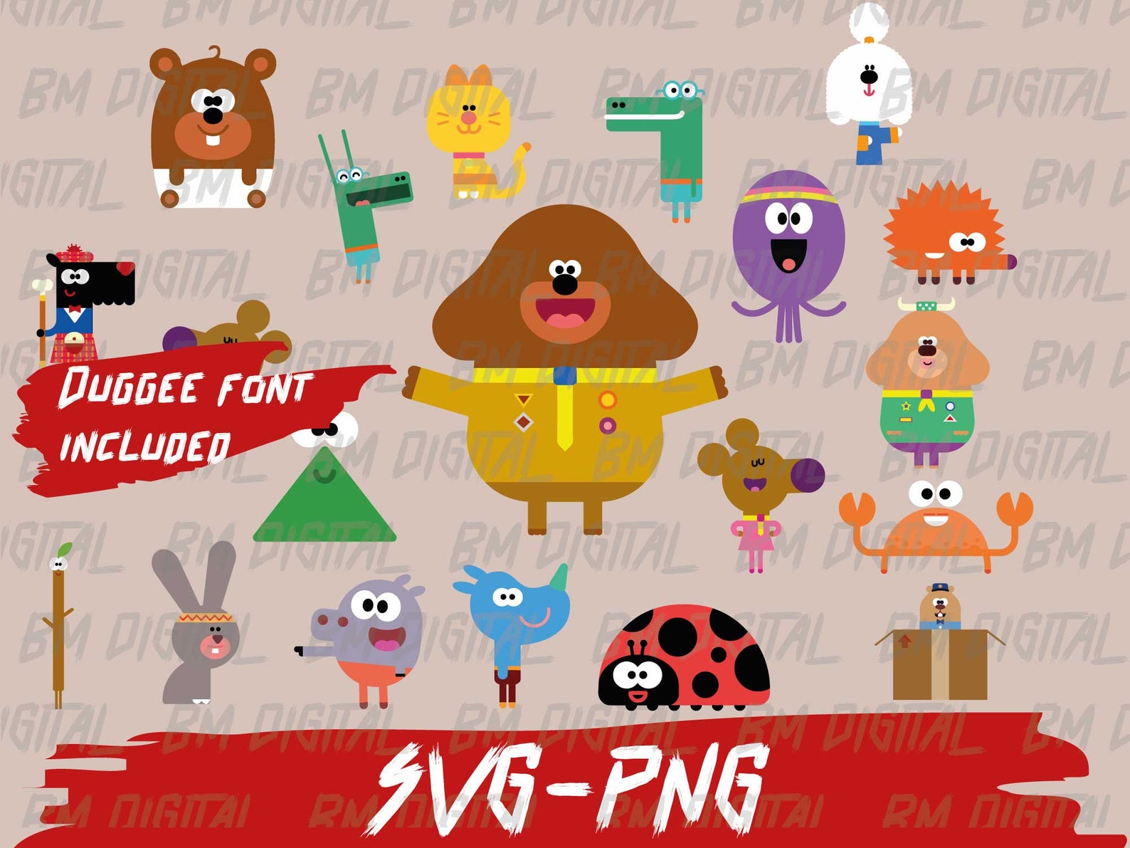 Hey Duggee Svg Bundle 20 Characters Duggee Font layered - Etsy Australia