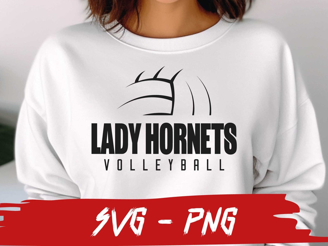 Lady Hornets Volleyball, Lady Hornets Svg, Halfball Shirt, School Team ...