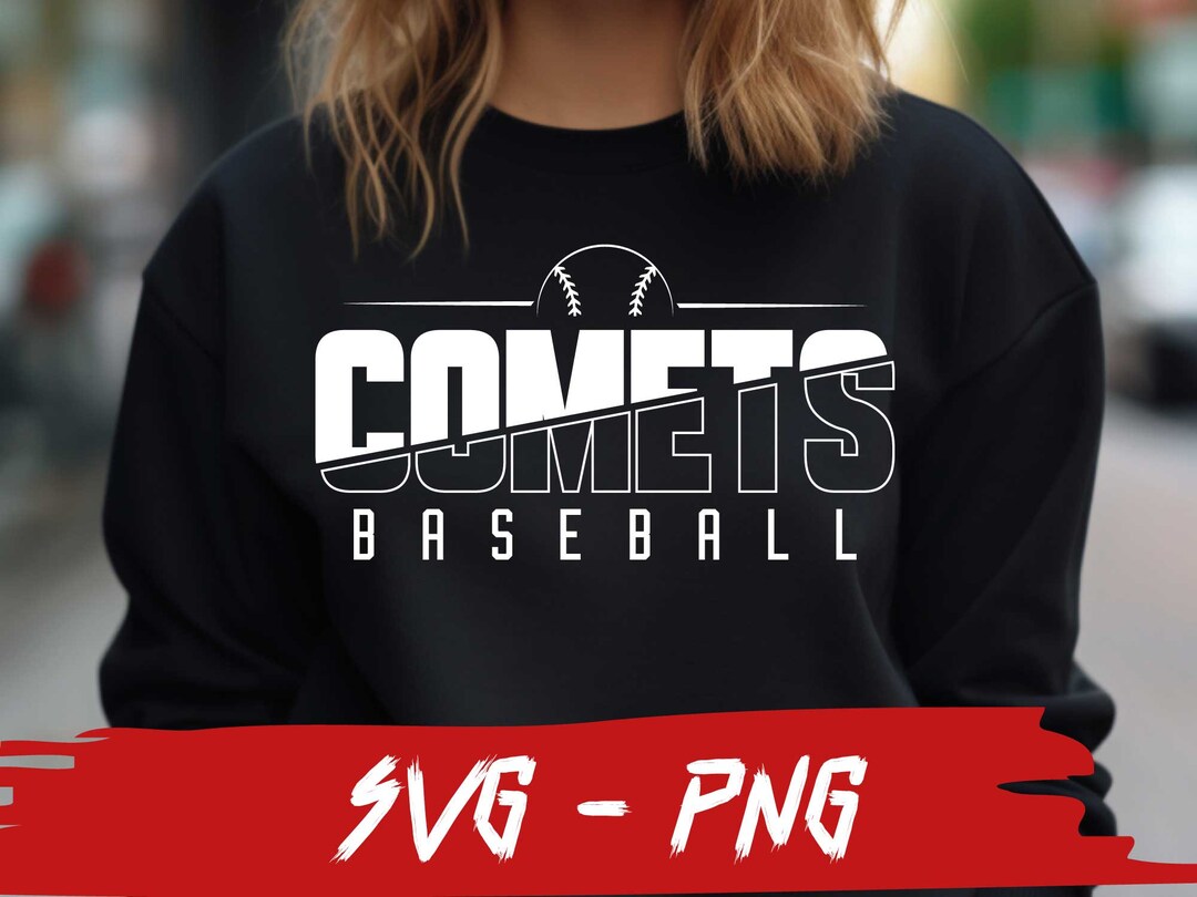 Comets Baseball SVG and PNG File, Mascot Png File ,school Team Svg ...