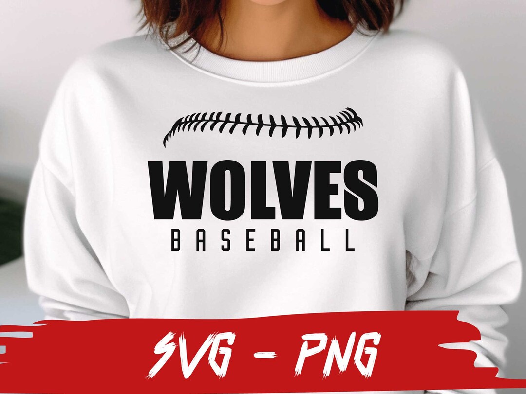 Wolves Baseball Png, Wolves Svg, Halfball Png, School Team Svg, Mascot ...