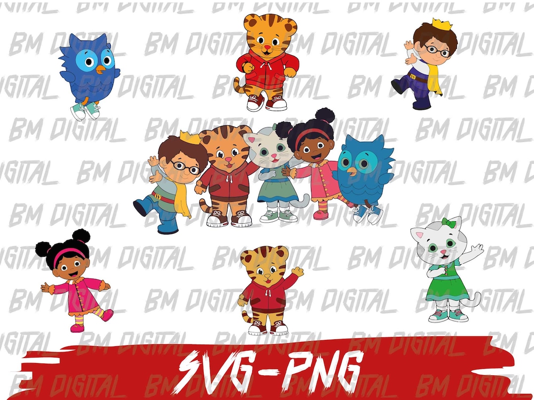 Daniel Tiger Layered SVG and PNG Bundle Daniel Tiger Trolley Birthday ...