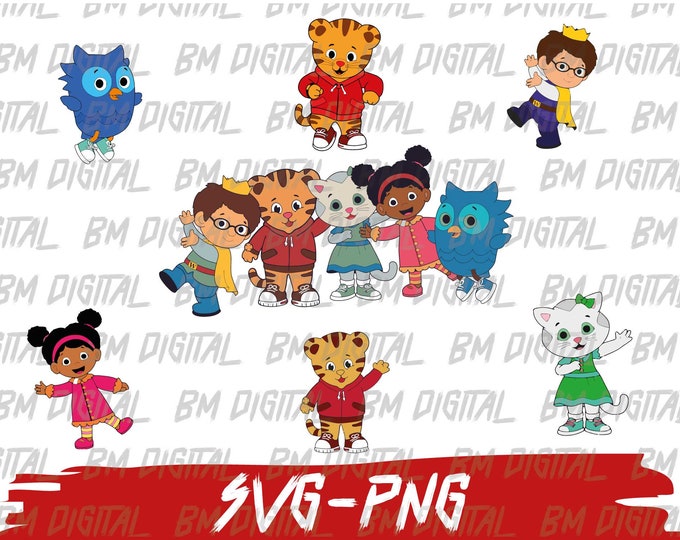 Daniel Tiger Fabric by Fat Quarter FQ Half Many Patterns Available 100% ...