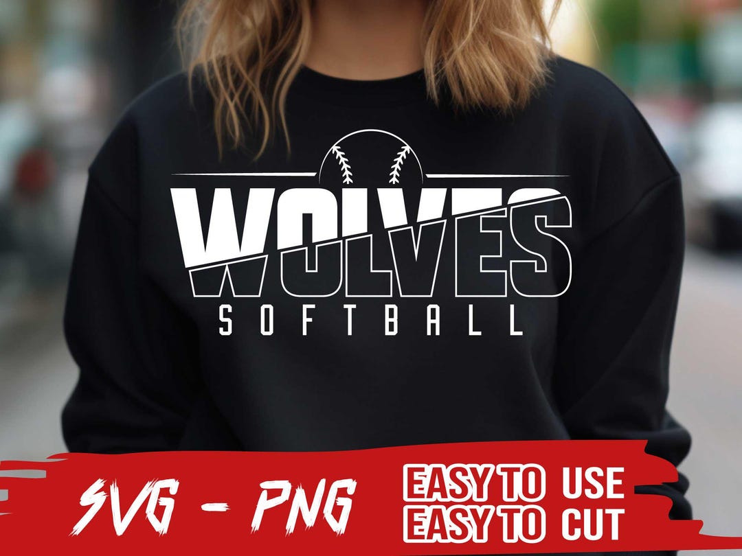 Wolves Softball SVG and PNG File, Mascot Png File ,school Team Svg ...
