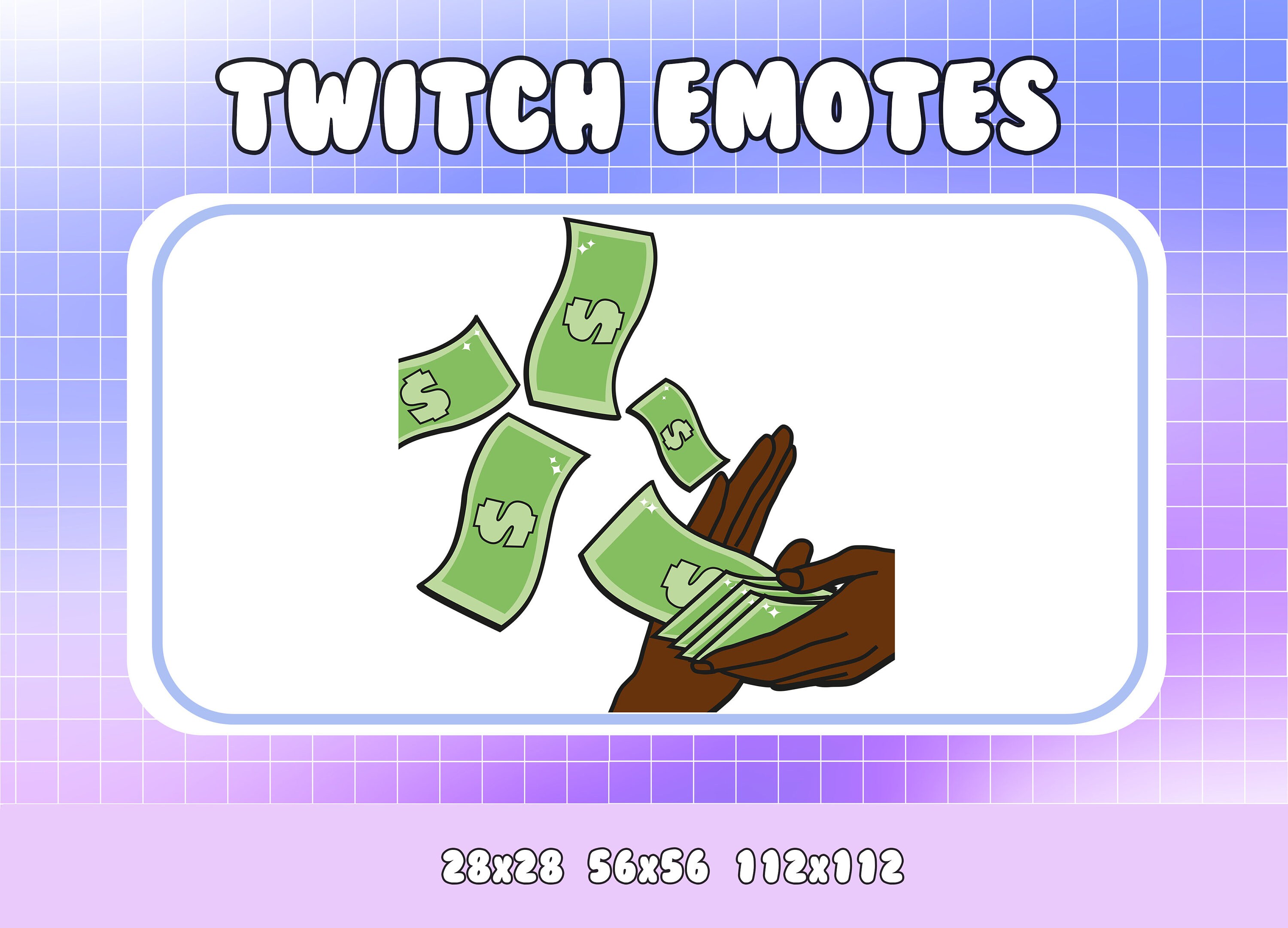 Money Hands Twitch Emote | 16 Skin Tones, Donation Meme (digital ...