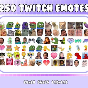 250 Twitch Meme Emotes - Discord Emotes Pack | Funny Meme Emotes for ...