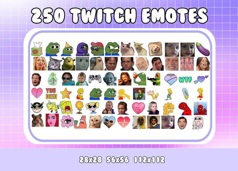 250 Twitch Meme Emotes - Discord Emotes Pack | Funny Meme Emotes for ...