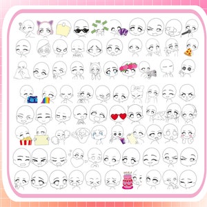 80 DIY Cute Emote Bases for Twitch, Youtube or Discord | Emote Base ...
