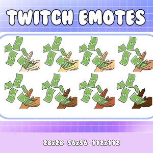 Money Hands Twitch Emote | 16 Skin Tones, Donation Meme (digital ...