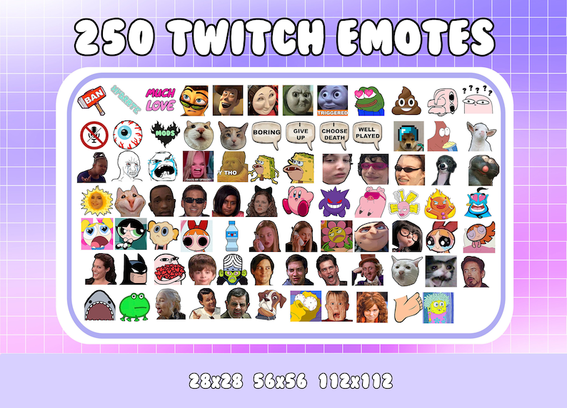 250 Twitch Meme Emotes - Discord Emotes Pack | Funny Meme Emotes for ...