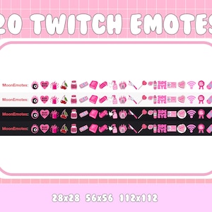 Pink Emote Bundle | Pink Emotes | Twitch Emotes | Discord Emotes ...