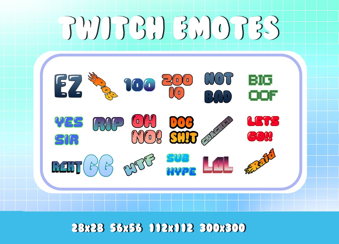 Twitch Text Emote Text Emotes Twitch Emotes Discord Emotes - Etsy