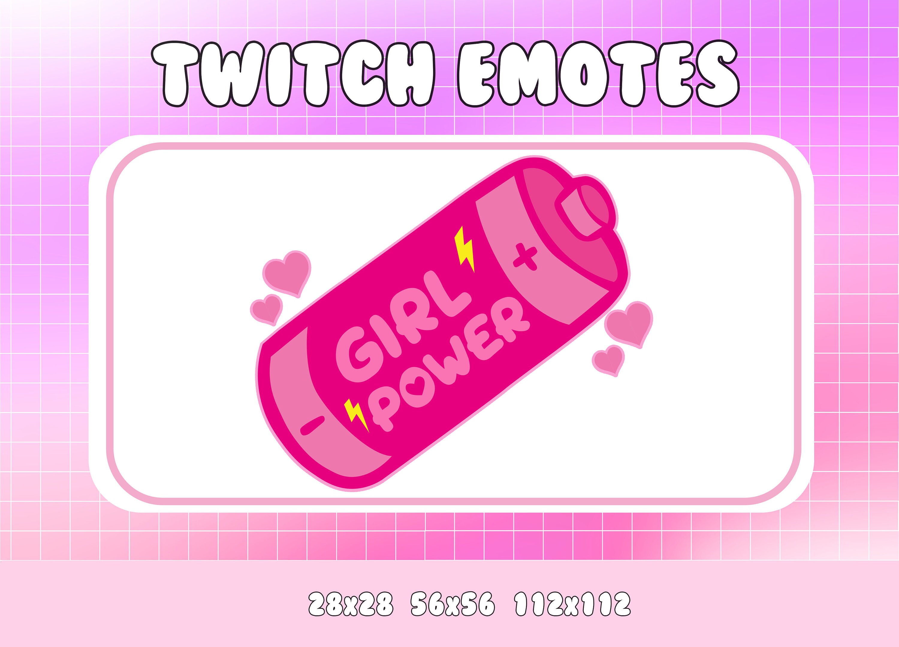 Girl Power Emote | Twitch Emotes | Meme Emotes | Battery Emote | Emotes ...