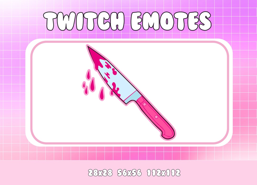 Pink Knife Twitch Emote | Kawaii Discord Emote (digital Download) - Etsy