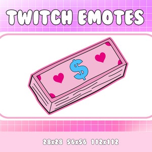 Pink Money Emote | Twitch Emotes | Meme Emotes | Dollars Emote | Emotes ...