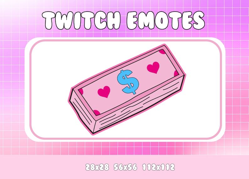 Pink Money Emote | Twitch Emotes | Meme Emotes | Dollars Emote | Emotes ...