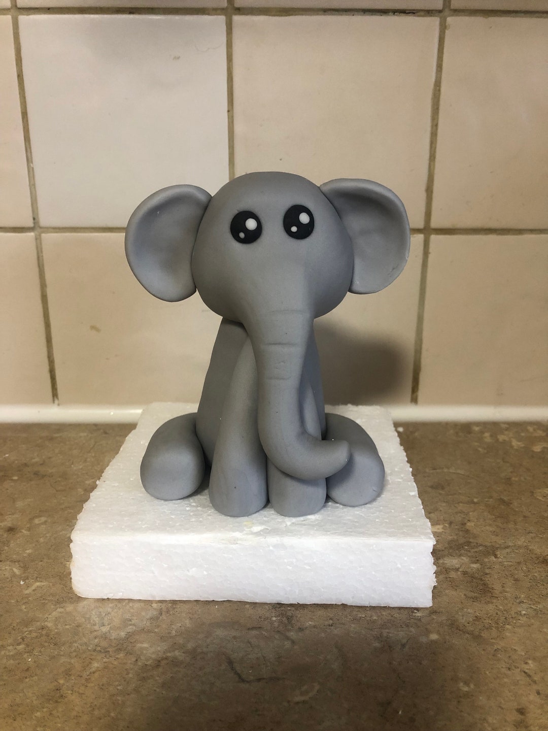 Elephant Fondant Cake Topper - Etsy