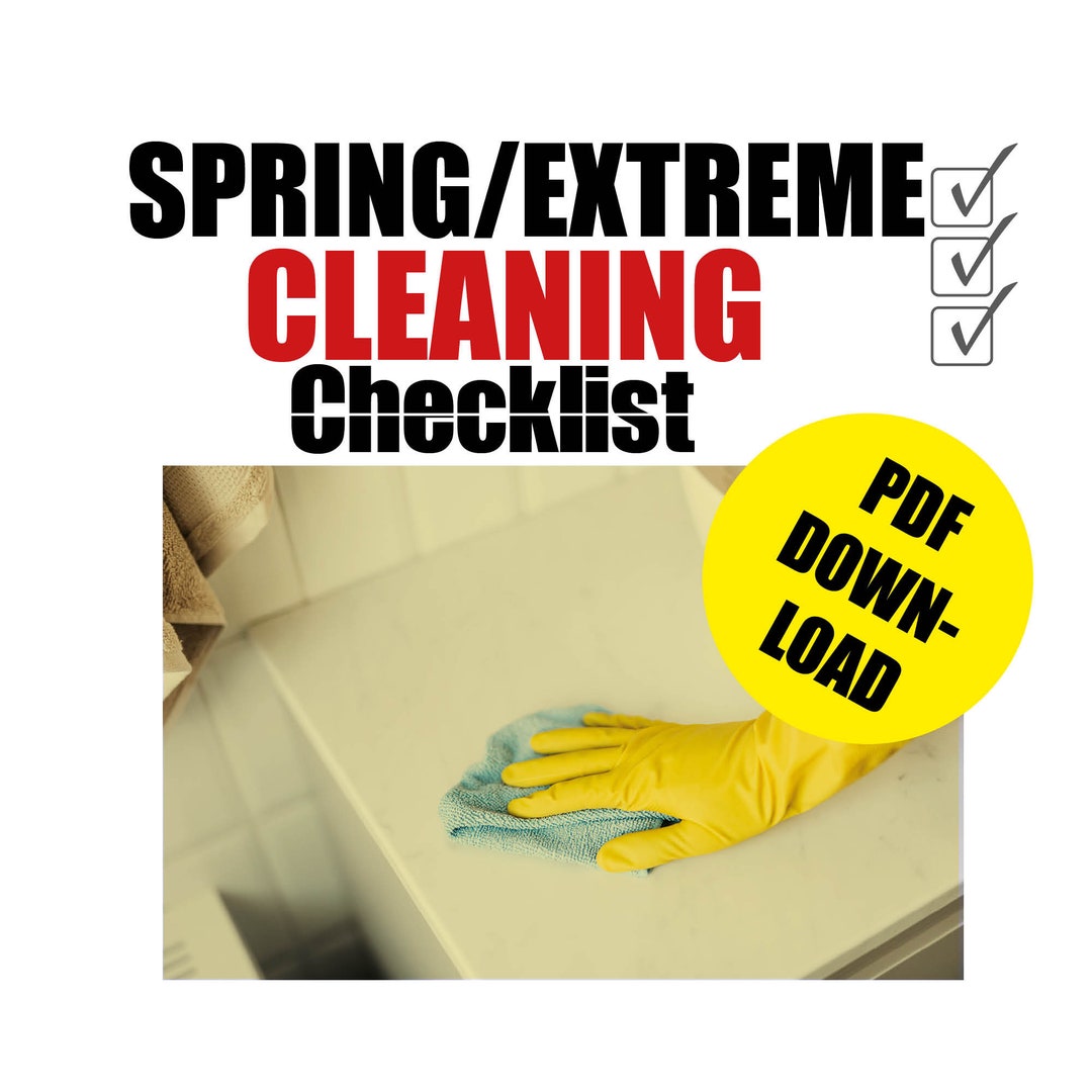 Spring Extreme Cleaning Checklist Digital Download - Etsy