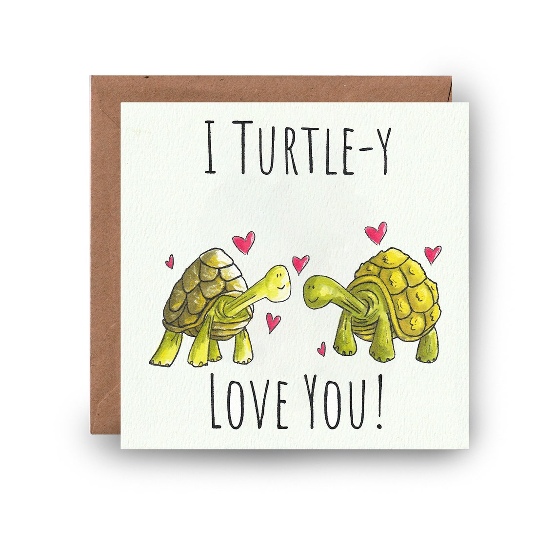 I Turtle-y Love You Valentine’s Card, Turtle Valentines Card, Love You ...