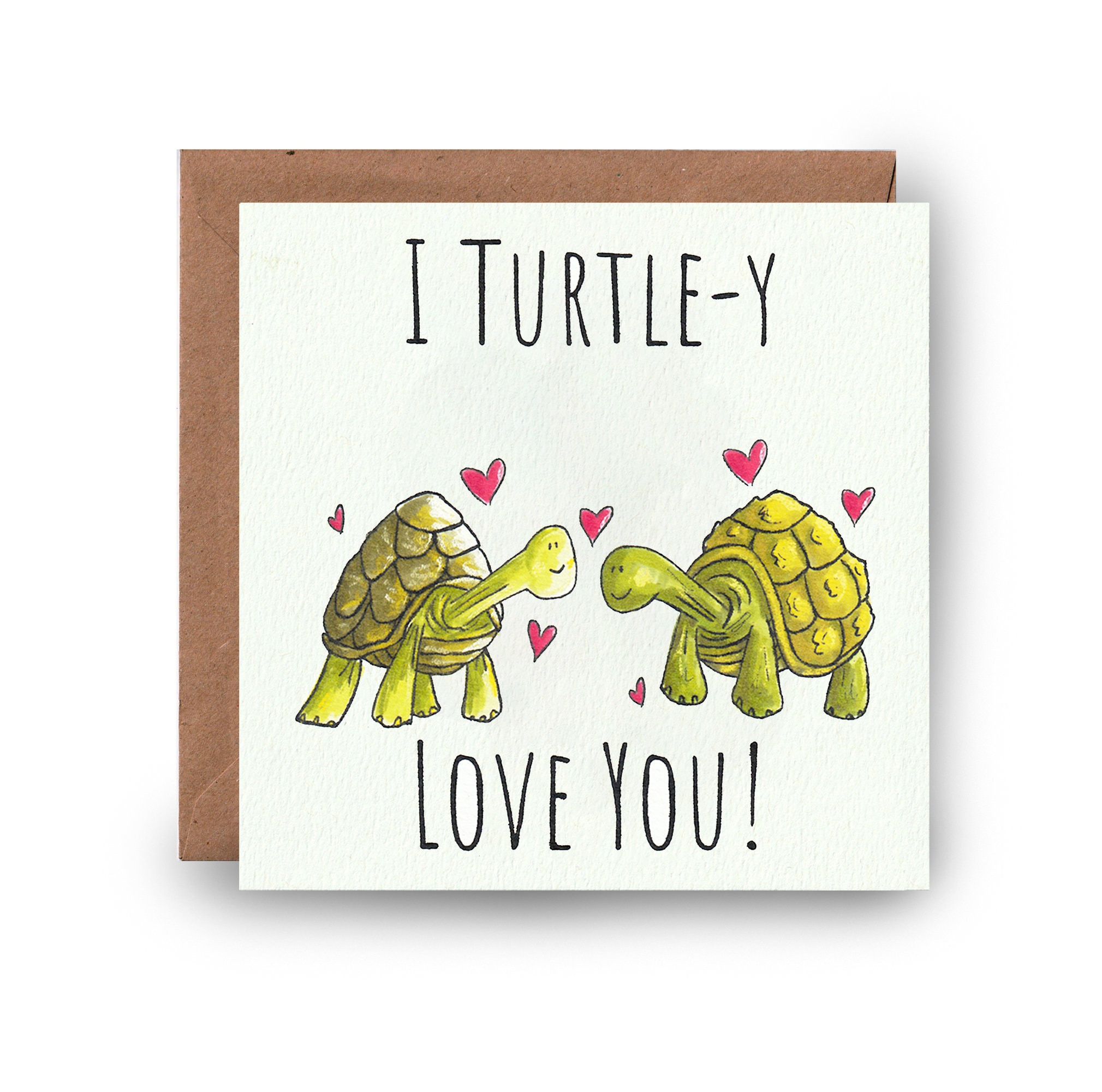 I Turtle-y Love You Valentine’s Card, Turtle Valentines Card, Love You ...