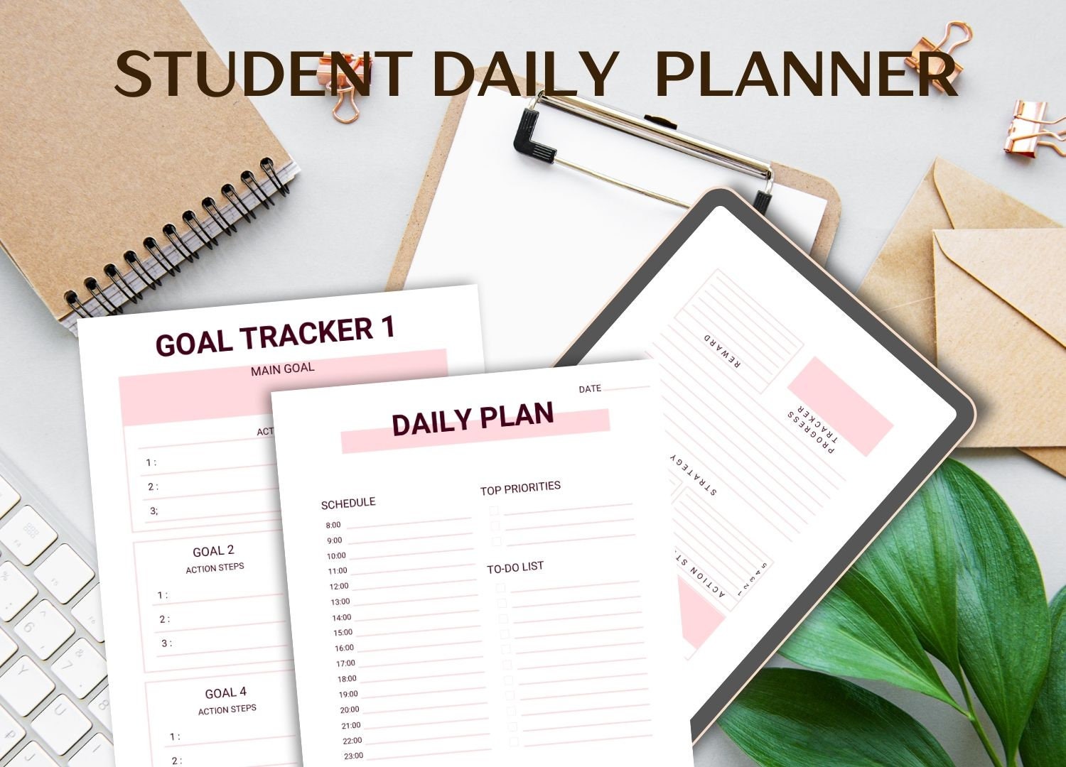 Student Planner Printable Student Planner Notebook Paper student ...