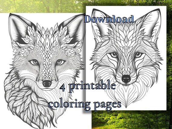 Fox Head Coloring Page