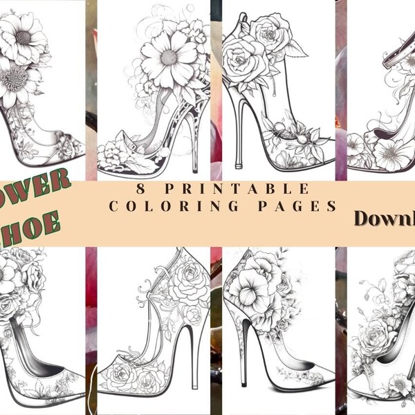 High Heel Coloring Pages - Etsy
