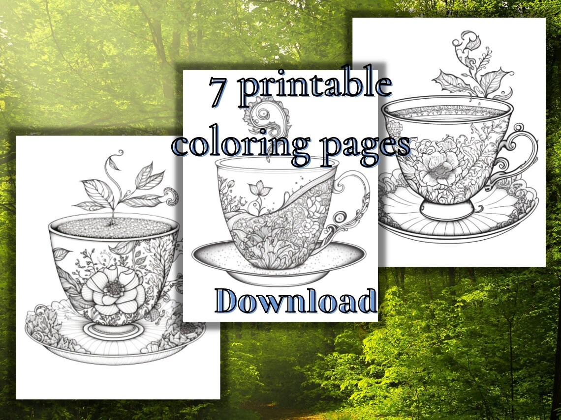Tea Set Coloring Pages