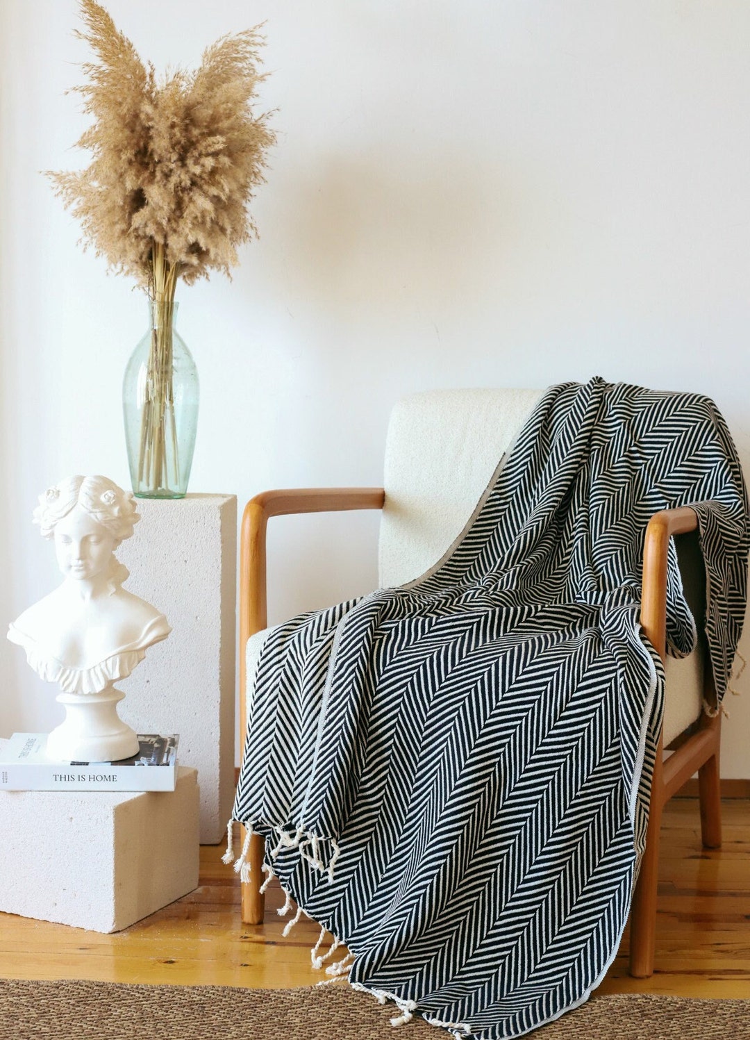 LUXURY SOFT THROW, Blanket, 100% Cotton and Quick-drying 180x100cm ...