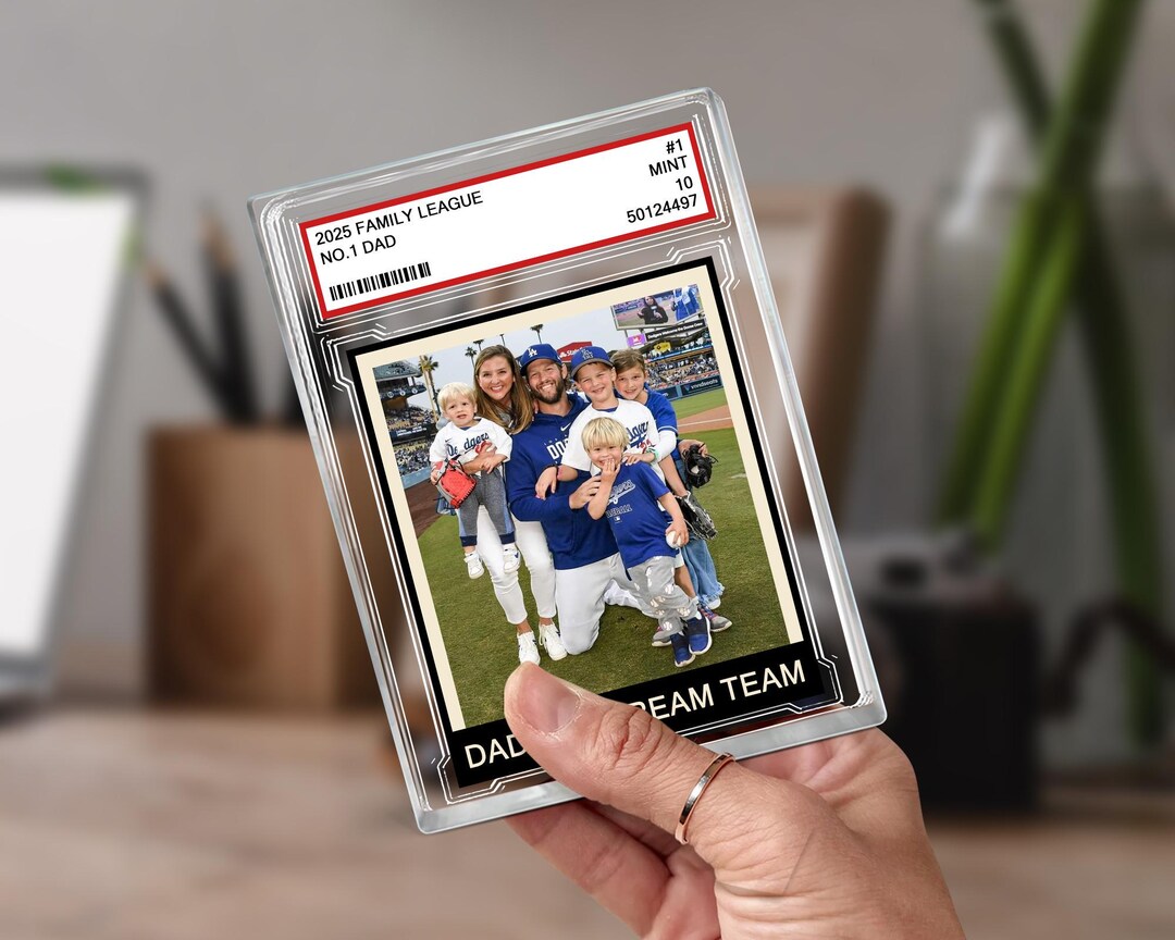 Custom Daddy's Dream Team Photo Card, Personalized Acrylic Sports Card ...