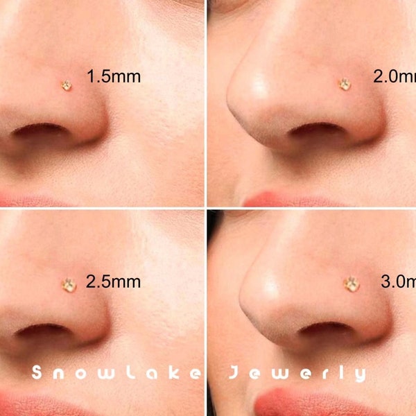 Diamond Nose Stud - Etsy