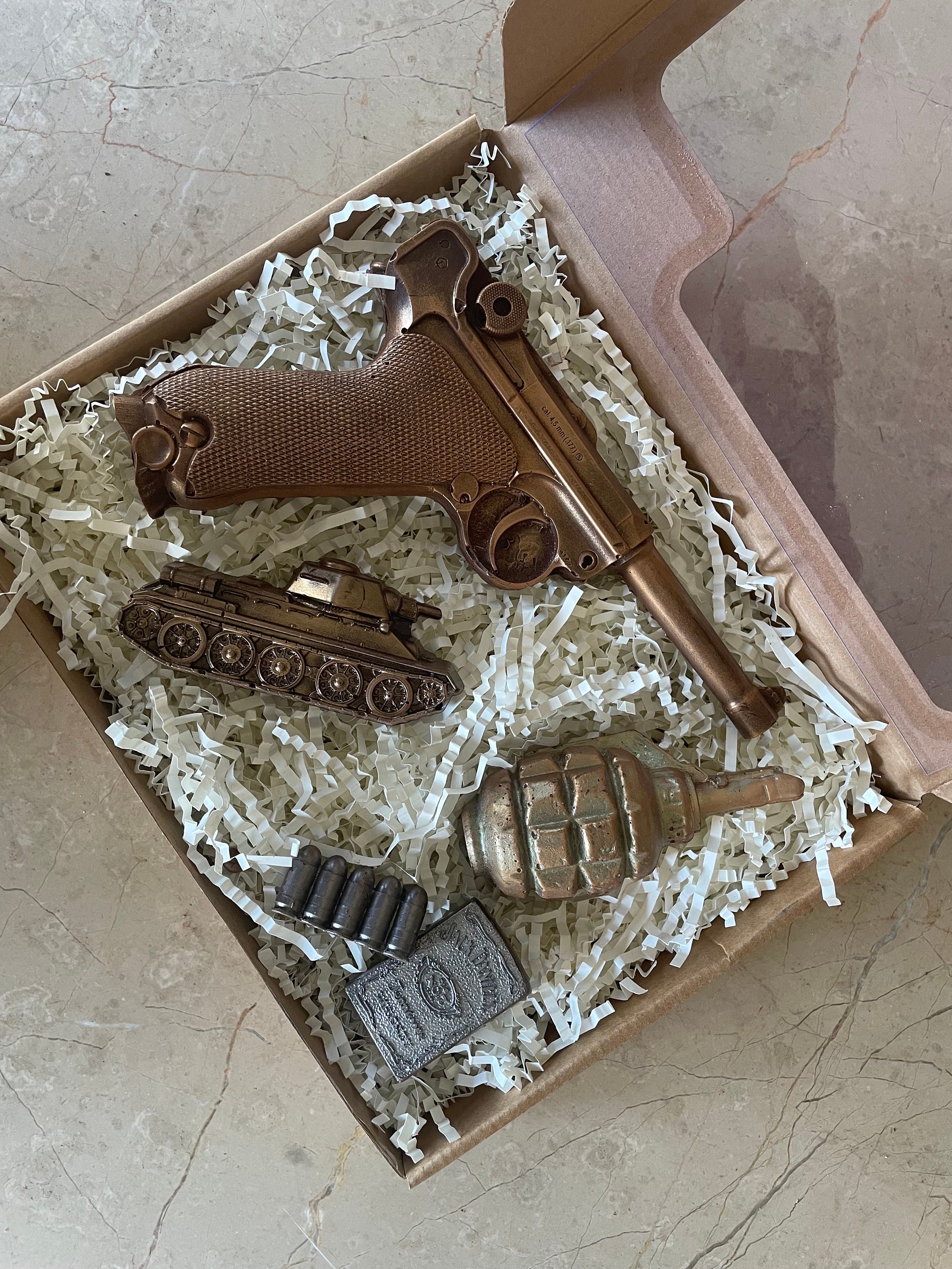 Military Tank Unique Chocolate Gift, Chocolate Gift Box. Gun Shaped ...