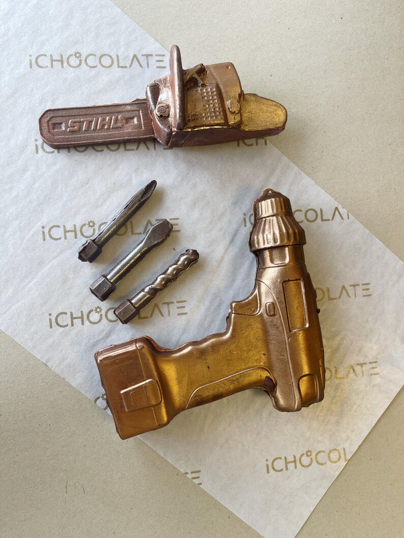 Drill Set and Wood Cutting Machine Fine Belgium Chocolate, Surprise ...