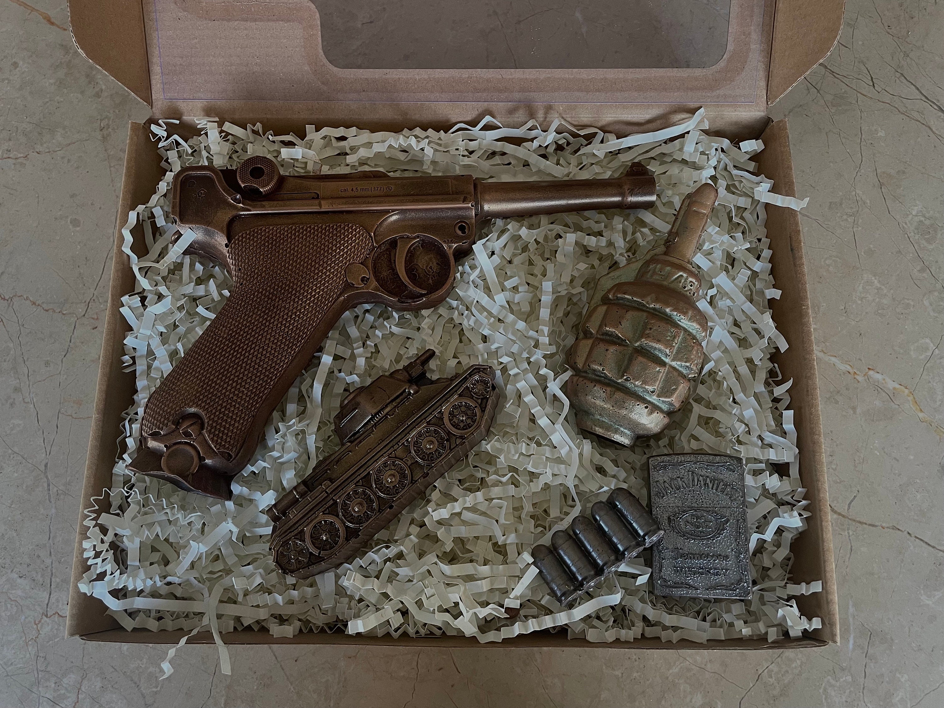 Military Tank Unique Chocolate Gift, Chocolate Gift Box. Gun Shaped ...