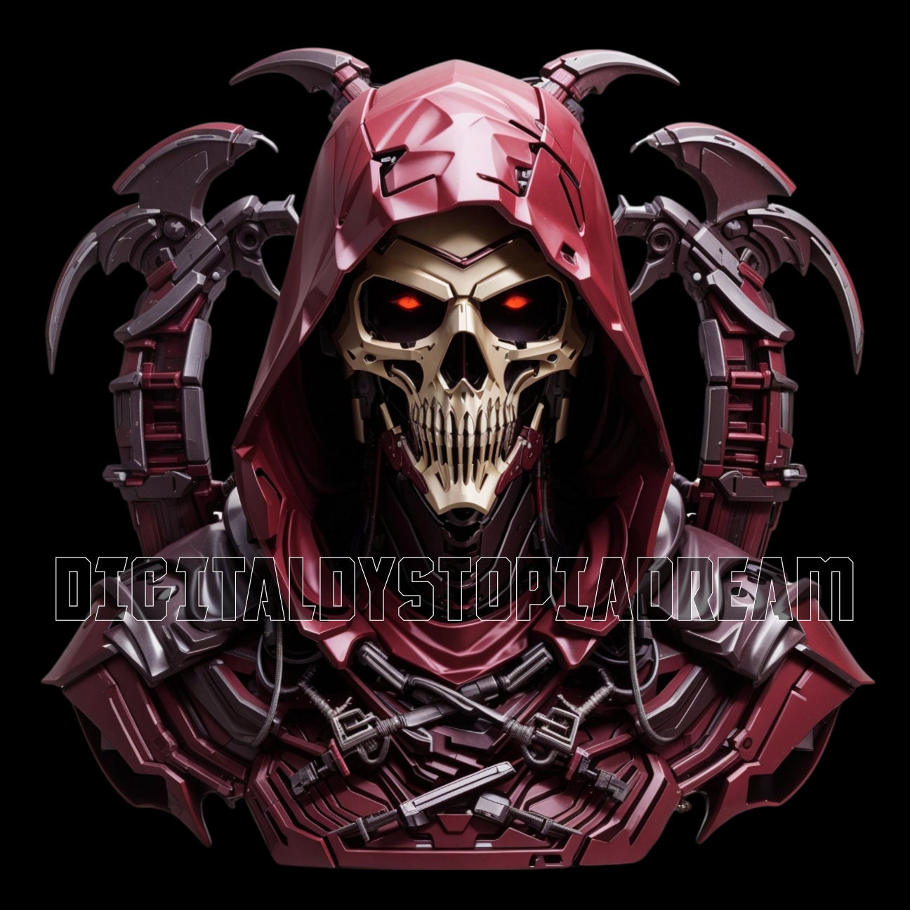 Cyberpunk Grim Reaper Portraits 40 Transparent PNG Twitch Kick Sub Bit ...