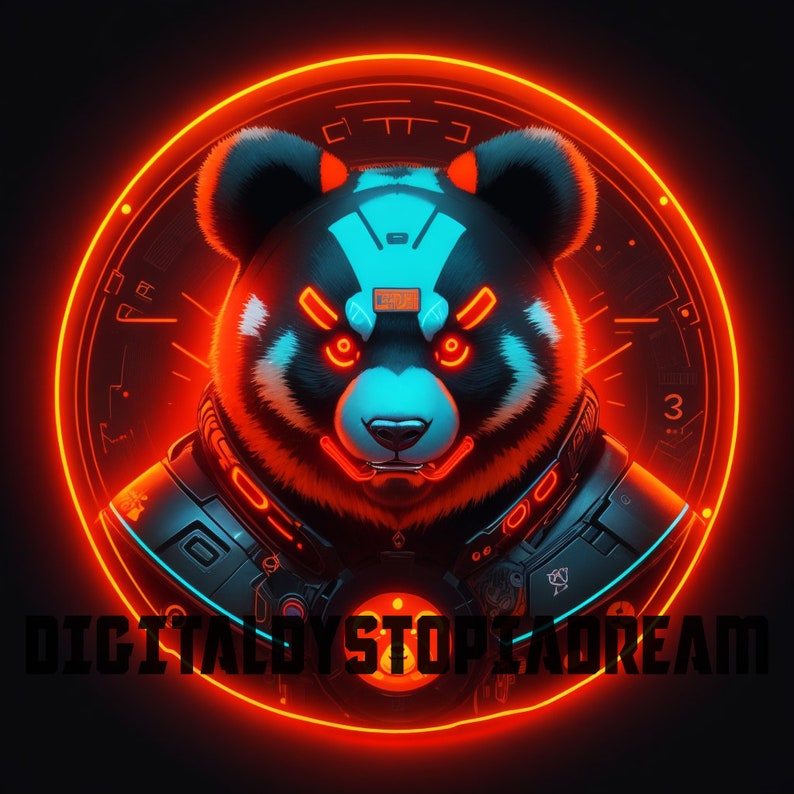 Cyberpunk Panda Bears Twitch Kick Sub and Bit Badges for Streamers ...