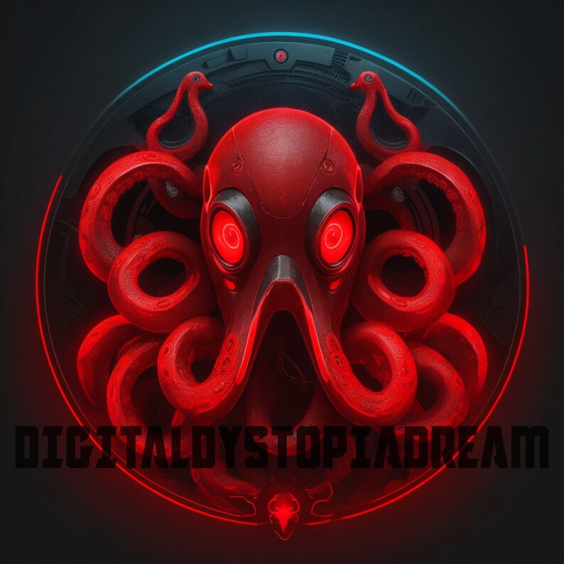 Cyberpunk Octopus Twitch Sub Badges and Bit Badges for Streamers ...