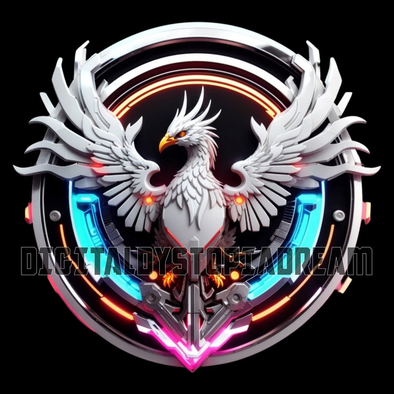 Phoenix Cyberpunk Twitch Sub Bit Badges for Streamers, Vtuber ,32 ...