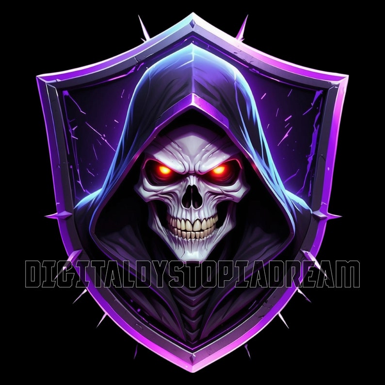 Cyberpunk Grim Reaper Shields Twitch Sub/bit Badges for Streamers ...