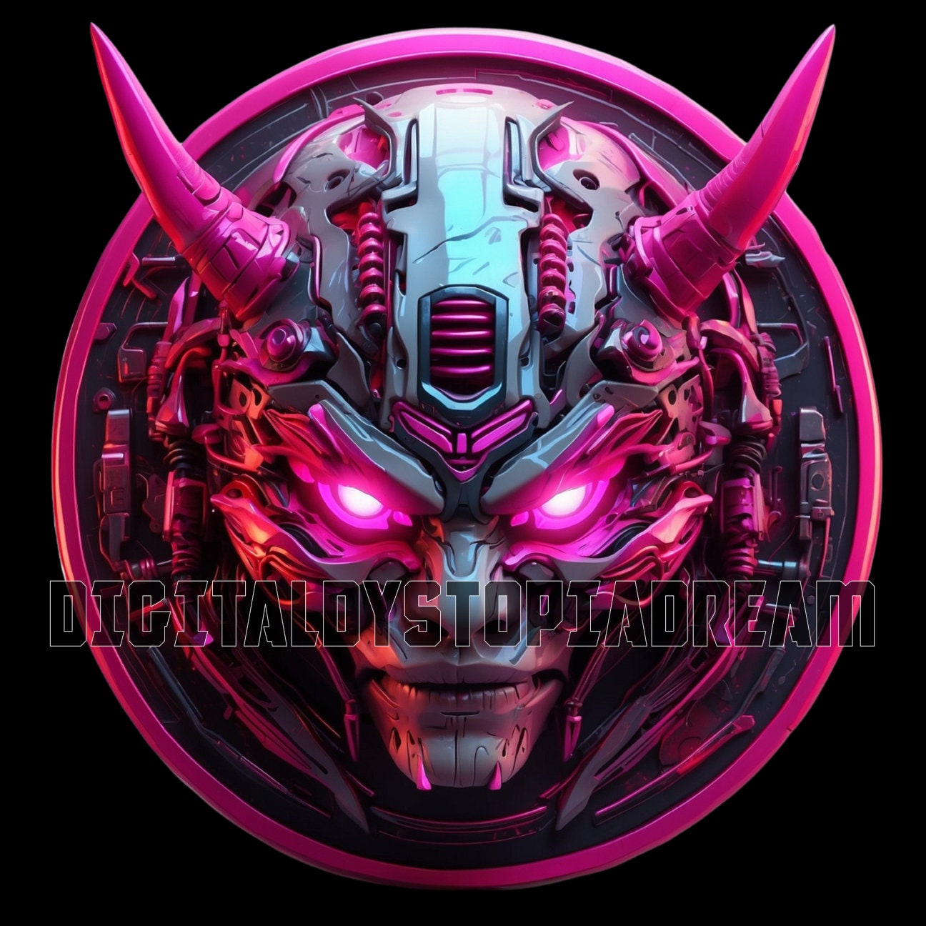 Oni Mask Cyberpunk Twitch Kick Sub Bit Badges for Streamers,vtubers ...