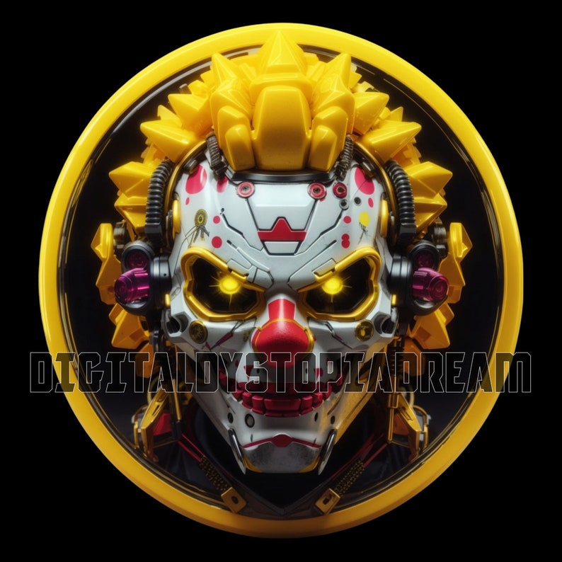 Cyberpunk Clown Skull Twitch Sub Bit Badges for Streamers, Vtuber ...