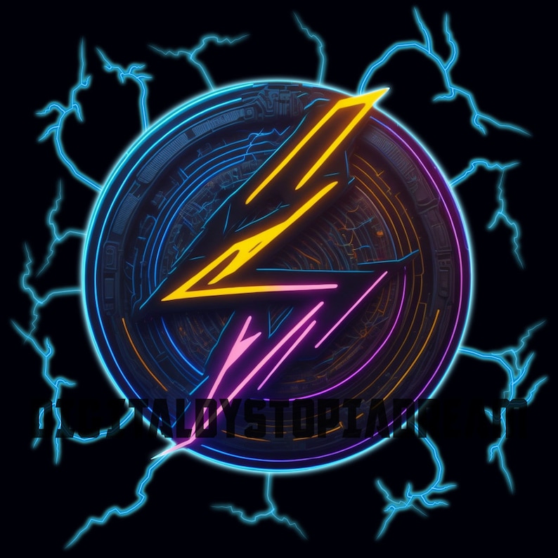 36 Neon Lightning Bolts Twitch Kick Sub Bit Badges for Streamers ...