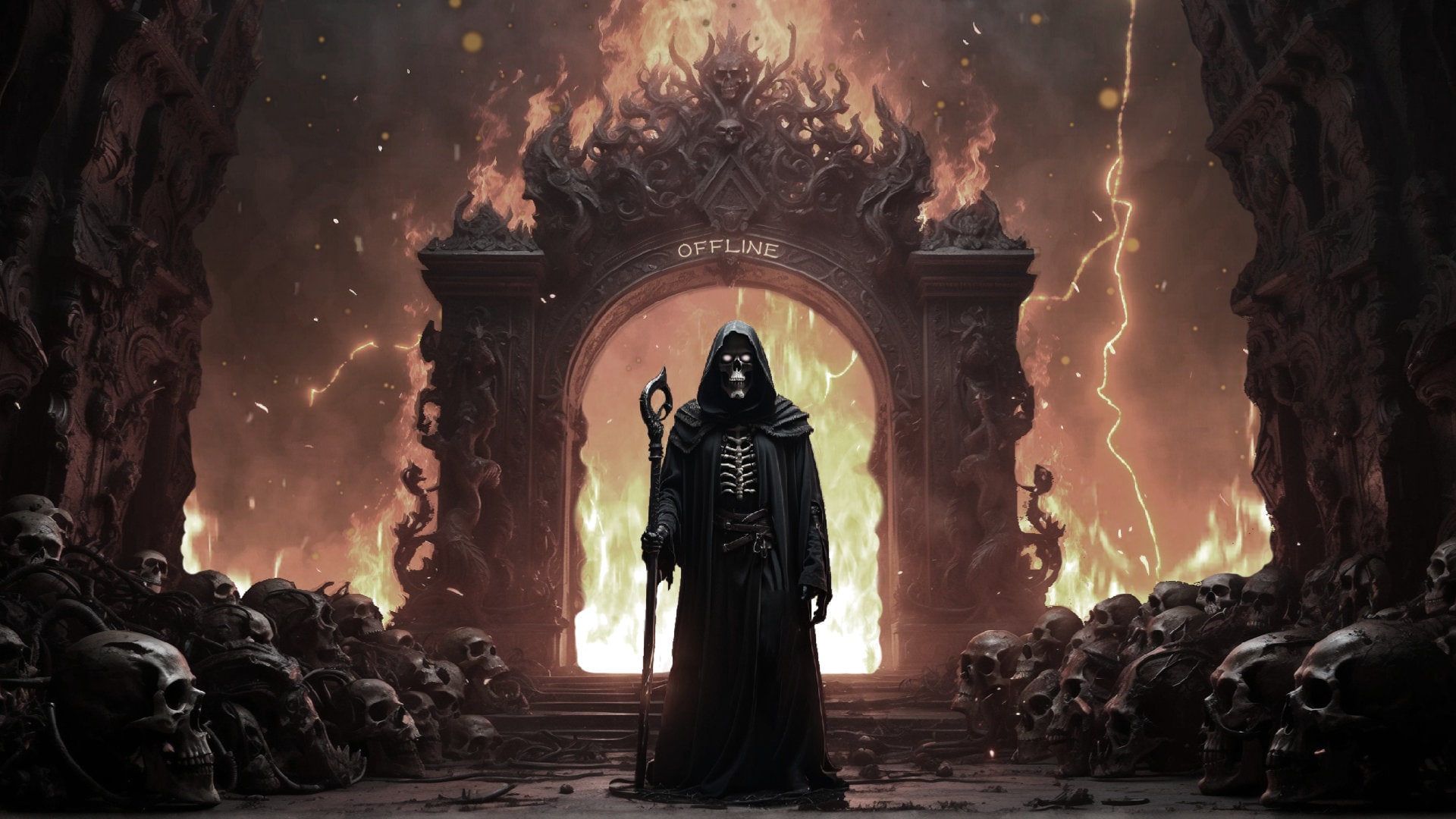 Grim Reaper Hell Gate Animated Virtual Background Vtuber Twitch ...