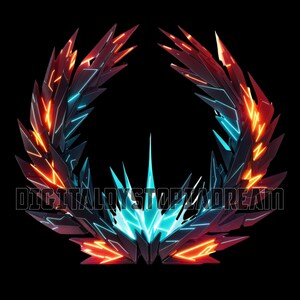 Cyberpunk Neon Laurel Wreath Twitch Kick Sub Bit Badges for Streamers ...