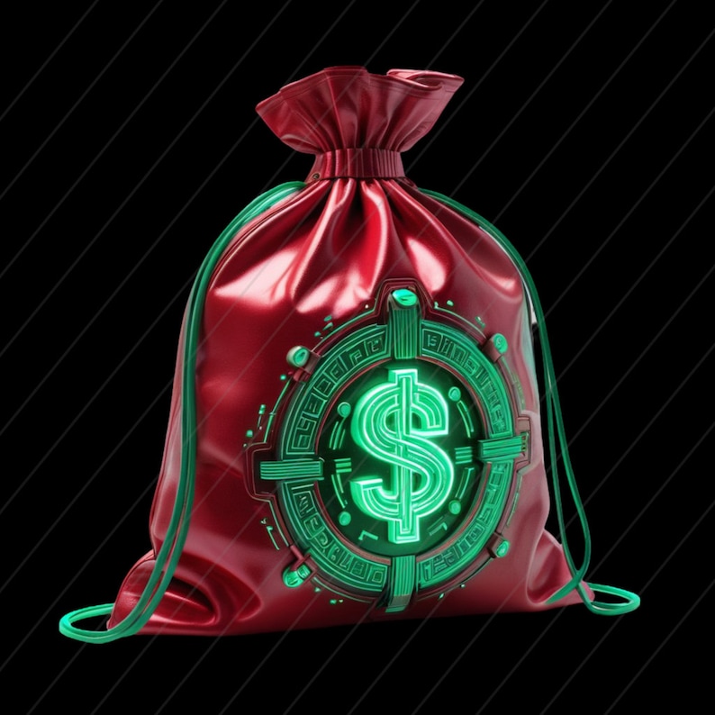 Neon Money Bag Twitch Kick Sub Bit Badges for Streamers,vtuber, 40 ...