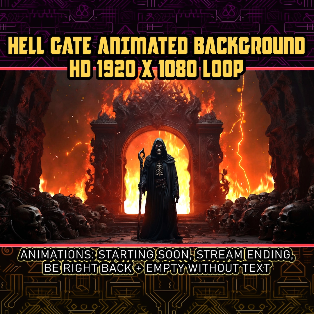 Grim Reaper Hell Gate Animated Virtual Background Vtuber Twitch ...
