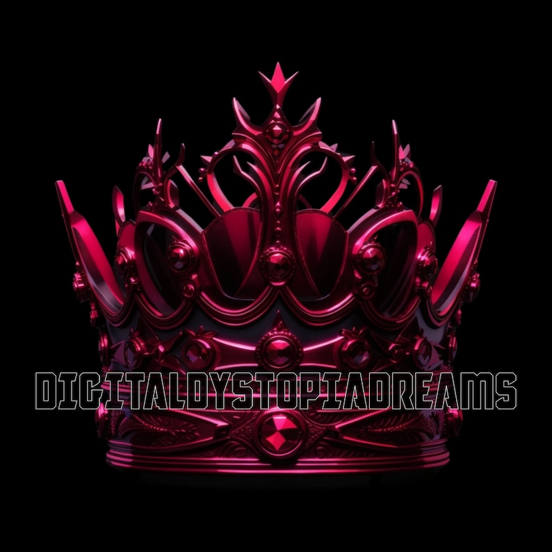 Crowns Cyberpunk Twitch Sub Bit Badges for Streamers, Vtuber, 40 Royal ...
