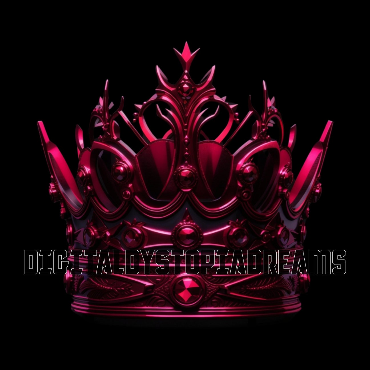 Crowns Cyberpunk Twitch Sub Bit Badges for Streamers, Vtuber, 40 Royal ...